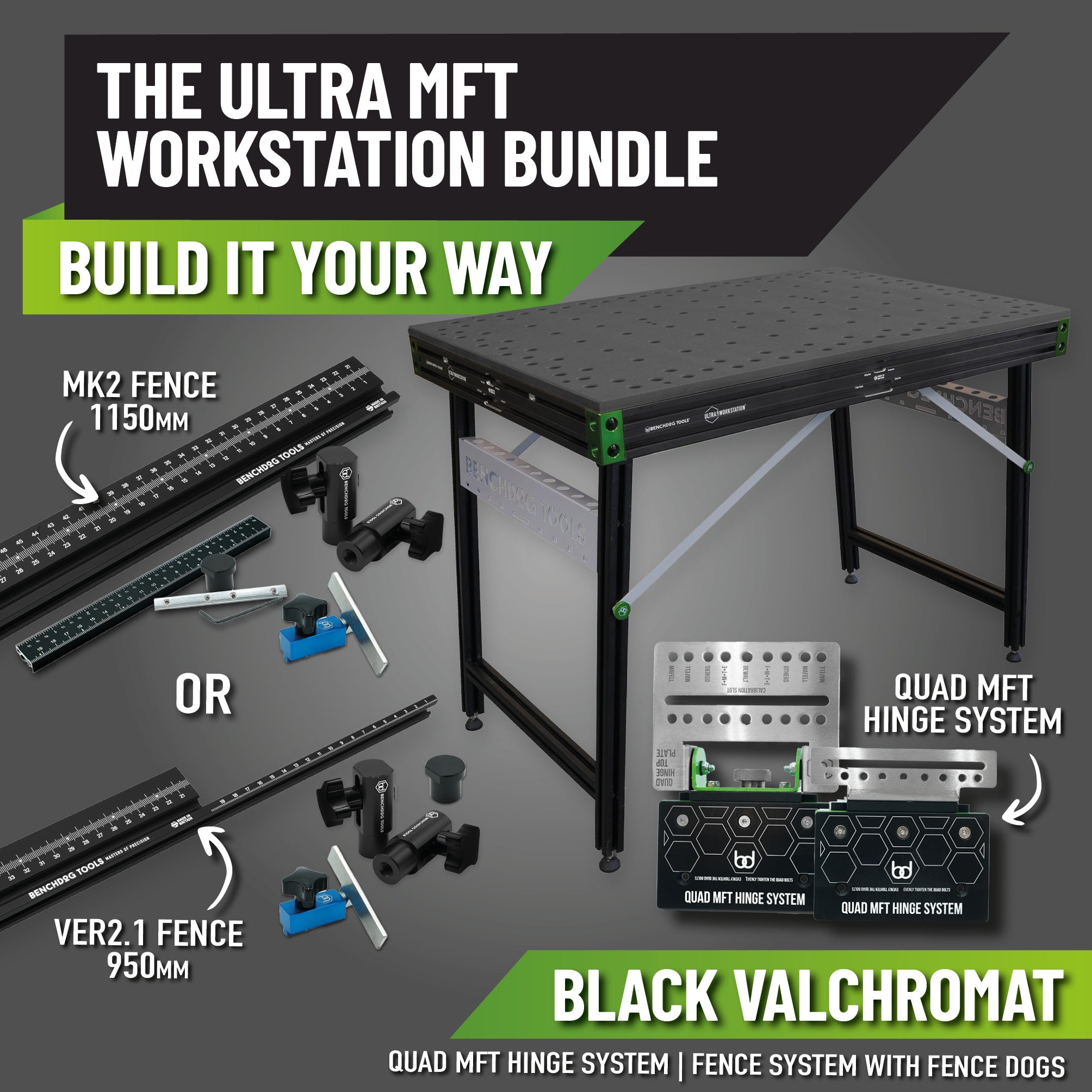 Ultra MFT Workstation - Black Valchromat Bundle – Benchdog Tools